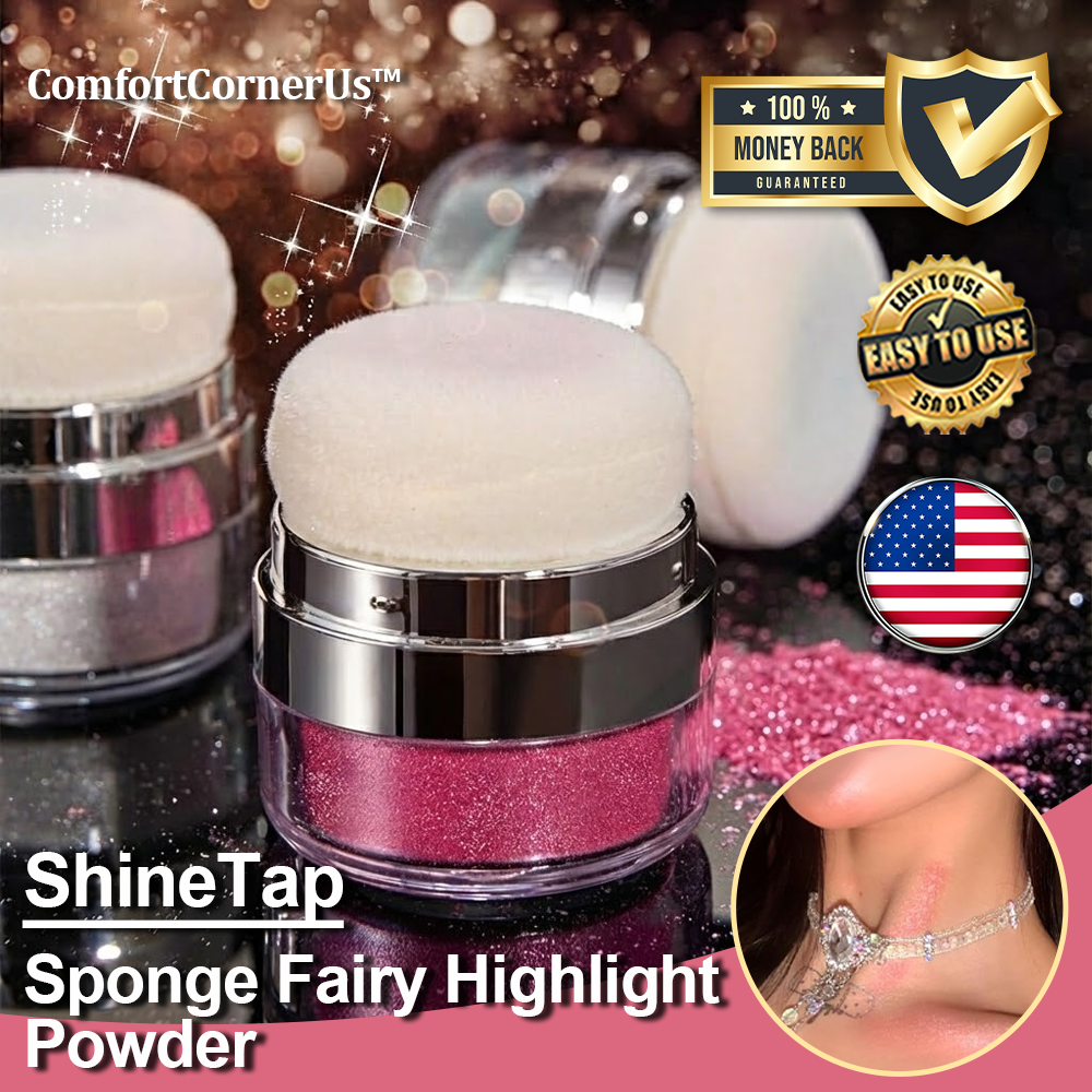 ComfortCornerUs™ ShineTap Sponge Fairy Highlight Powder – Comfort Corner US